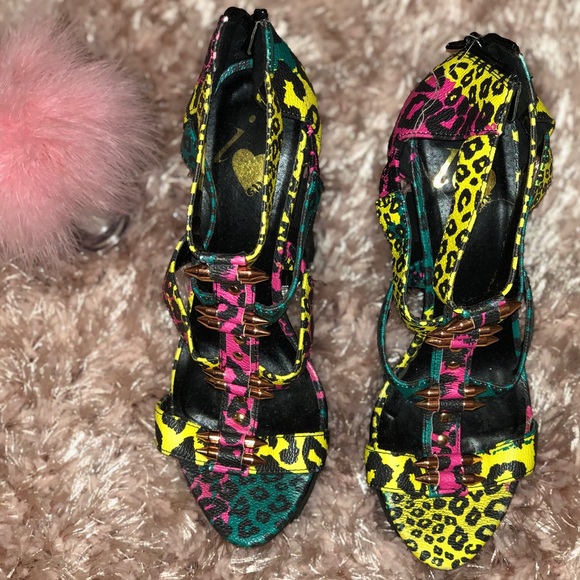 Privileged | Shoes | Wals Strappy Multiombr Leopard Platform Heel ...